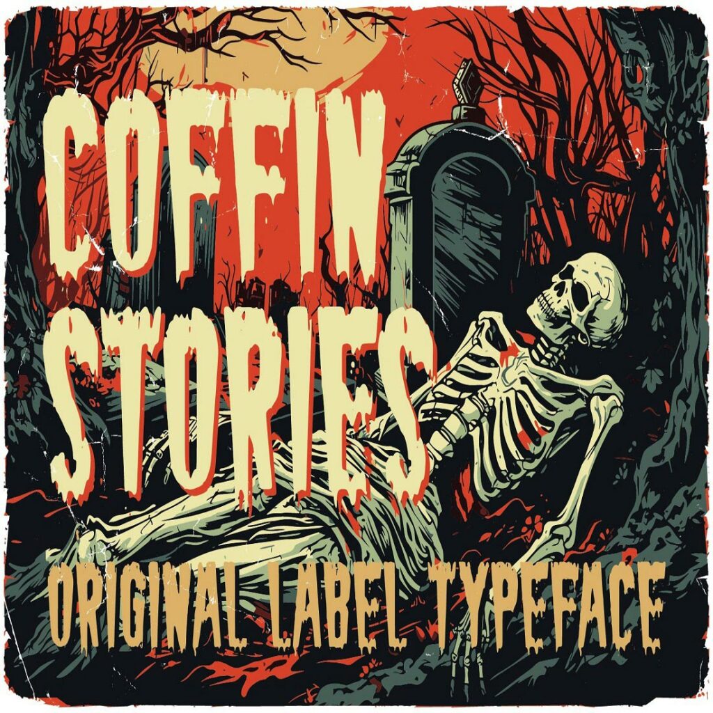 16 Coffin Stories label font - MasterBundles