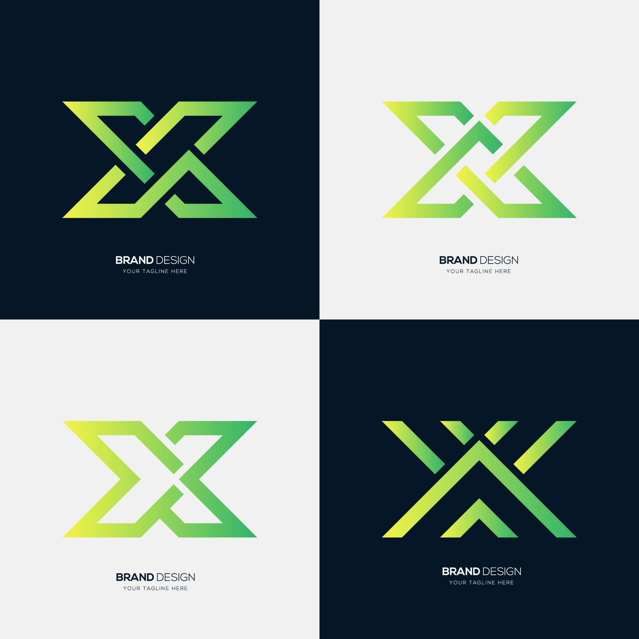 Modern X Logo Set Minimal Letter Mark Collection Design - MasterBundles
