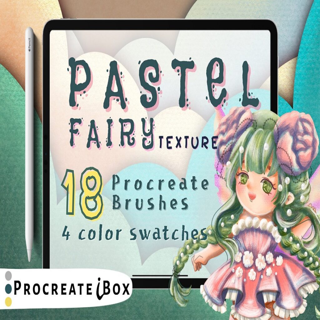 18 Pastel texture Procreate brushes Colors - MasterBundles