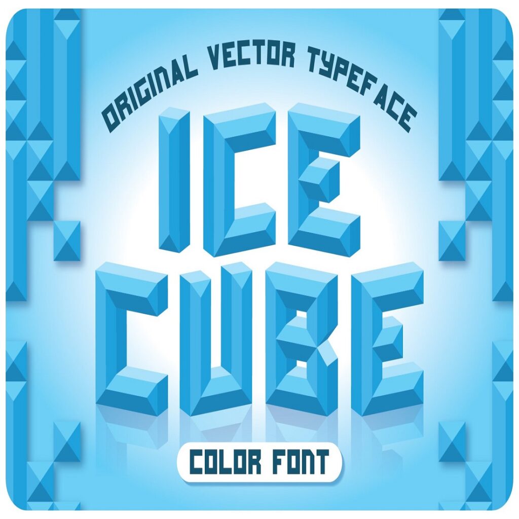 Ice Cube Font - MasterBundles
