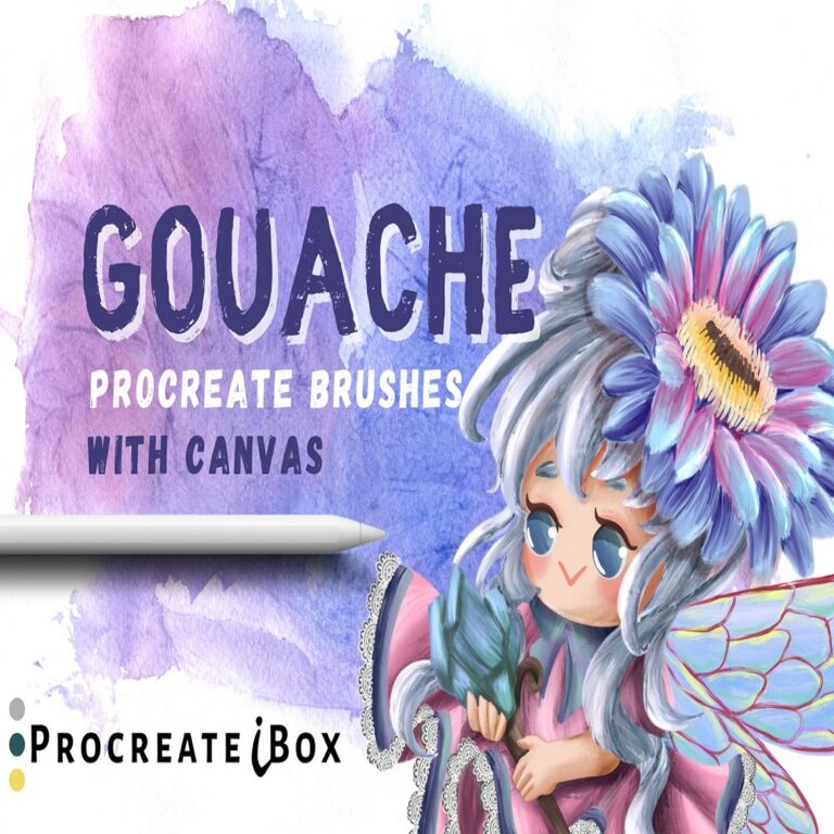 49 Gouache texture procreate brushes ProcreateiBox - MasterBundles
