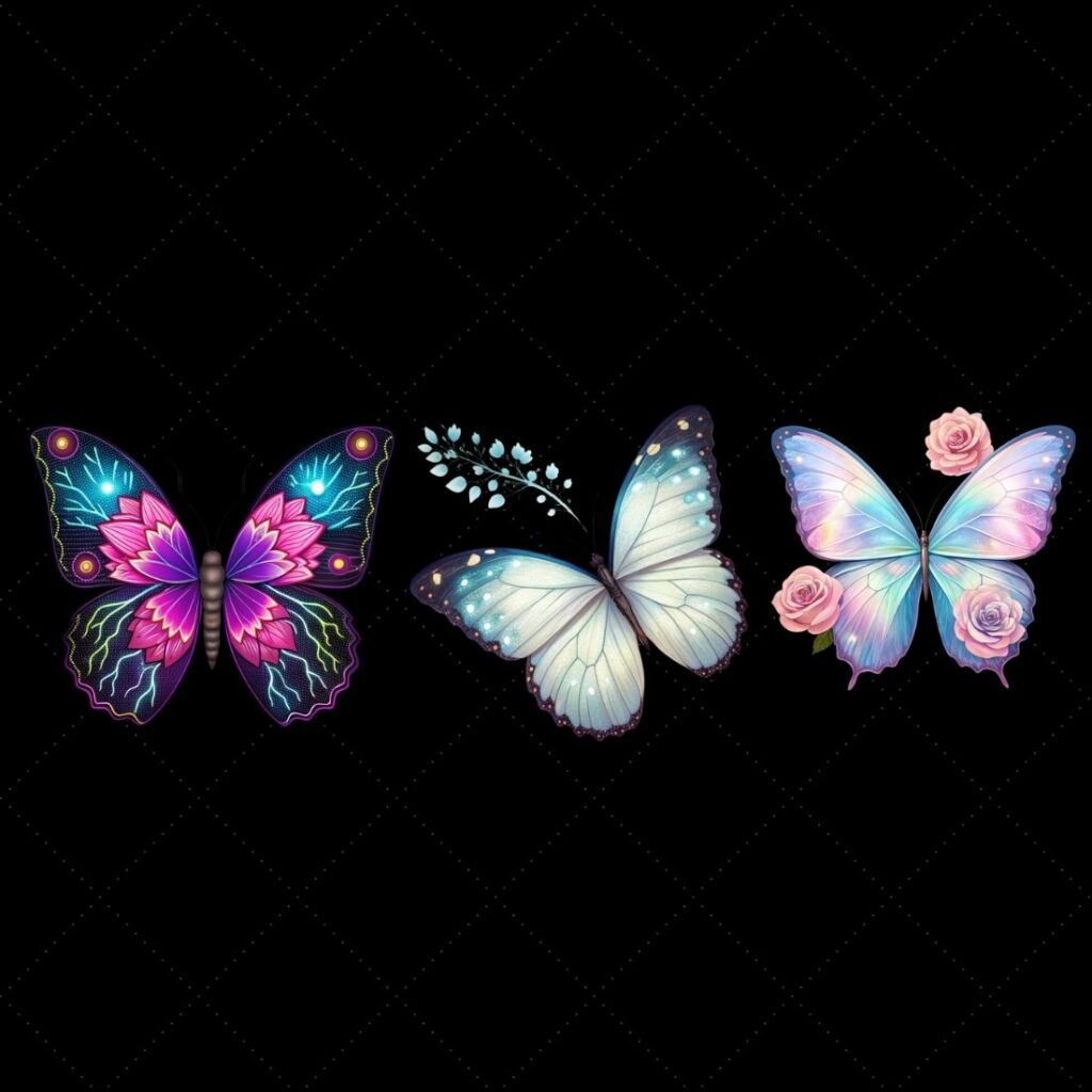 Whimsical Butterfly Garden Watercolor Clipart Bundle - MasterBundles