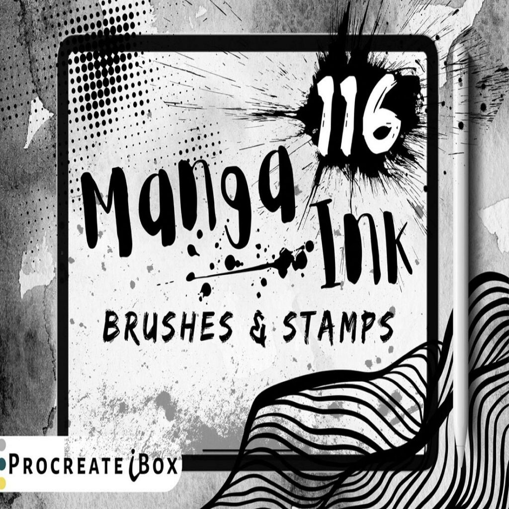 Manga-ink-procreate-brushes-Procreate iBox - MasterBundles