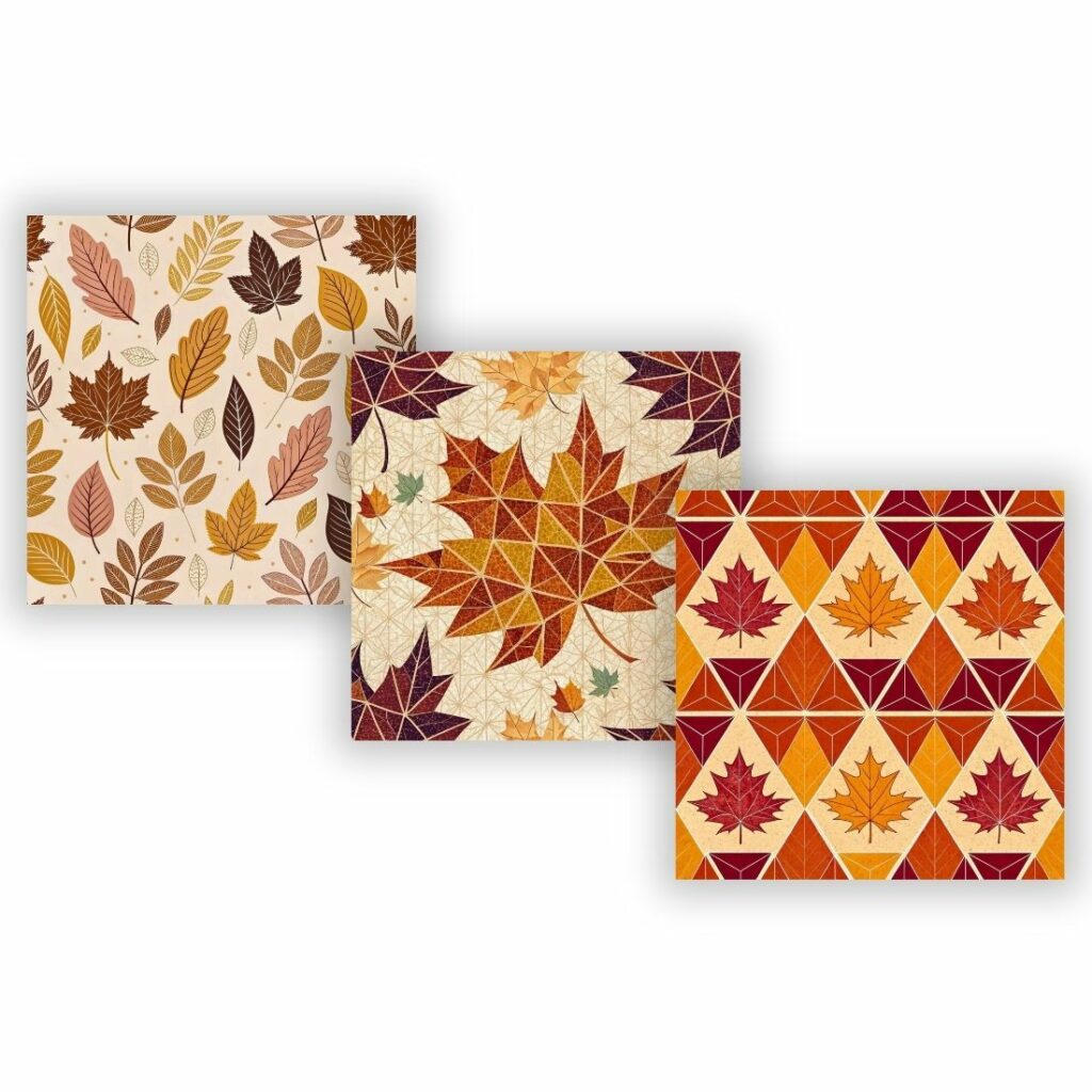 Autumn Leaves Seamless Pattern - Rust, Mustard & Burnt Orange ...