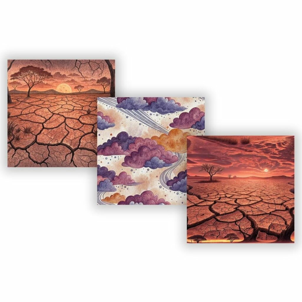 Industrial Smog Sunset Seamless Pattern – Gray-Pink Pollution Gradients ...