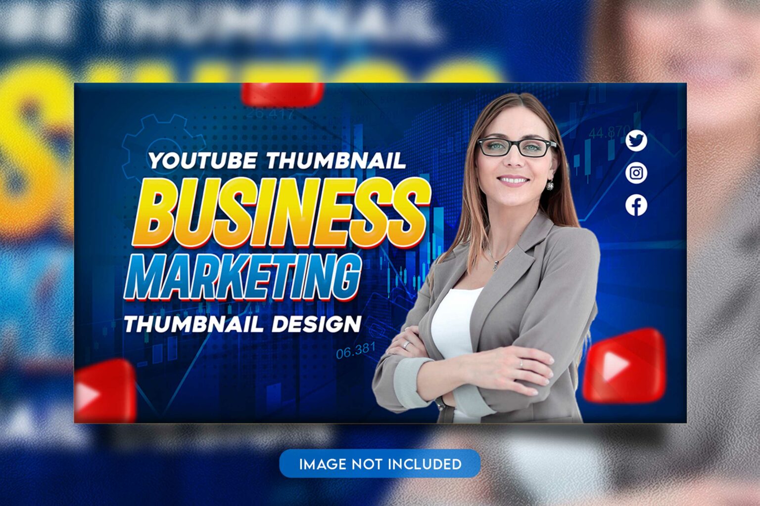 10 PSD Modern glow effect youtube video thumbnail template design fully ...