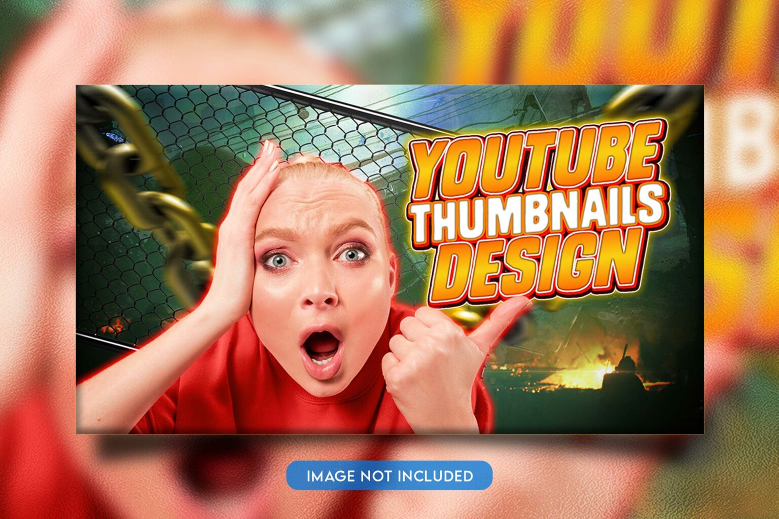 10 PSD Modern glow effect youtube video thumbnail template design fully ...