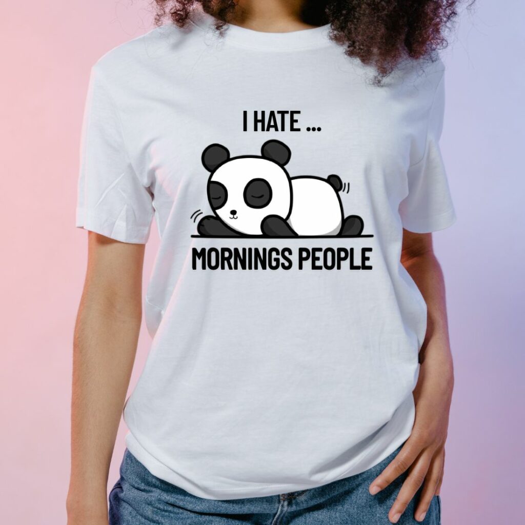 I Hate Mornings & People' T-Shirt Design - MasterBundles