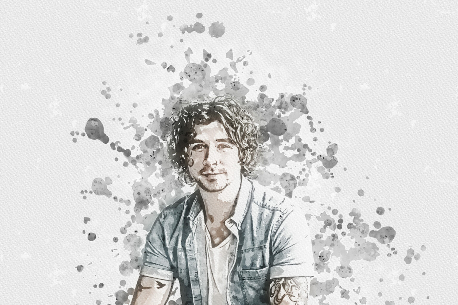 Ink Splash Art Photoshop Action - MasterBundles