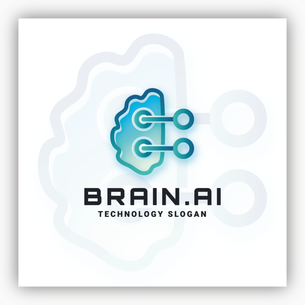 Brain.AI – Futuristic Tech & AI Logo Design - MasterBundles