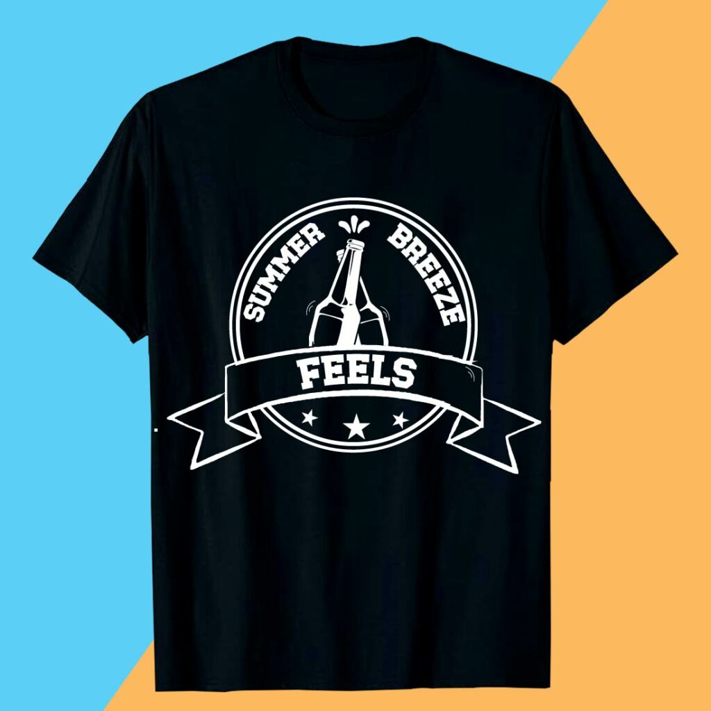 SUMMER BREEZE FEELS SUMMER SVG T shirt Design AI - MasterBundles