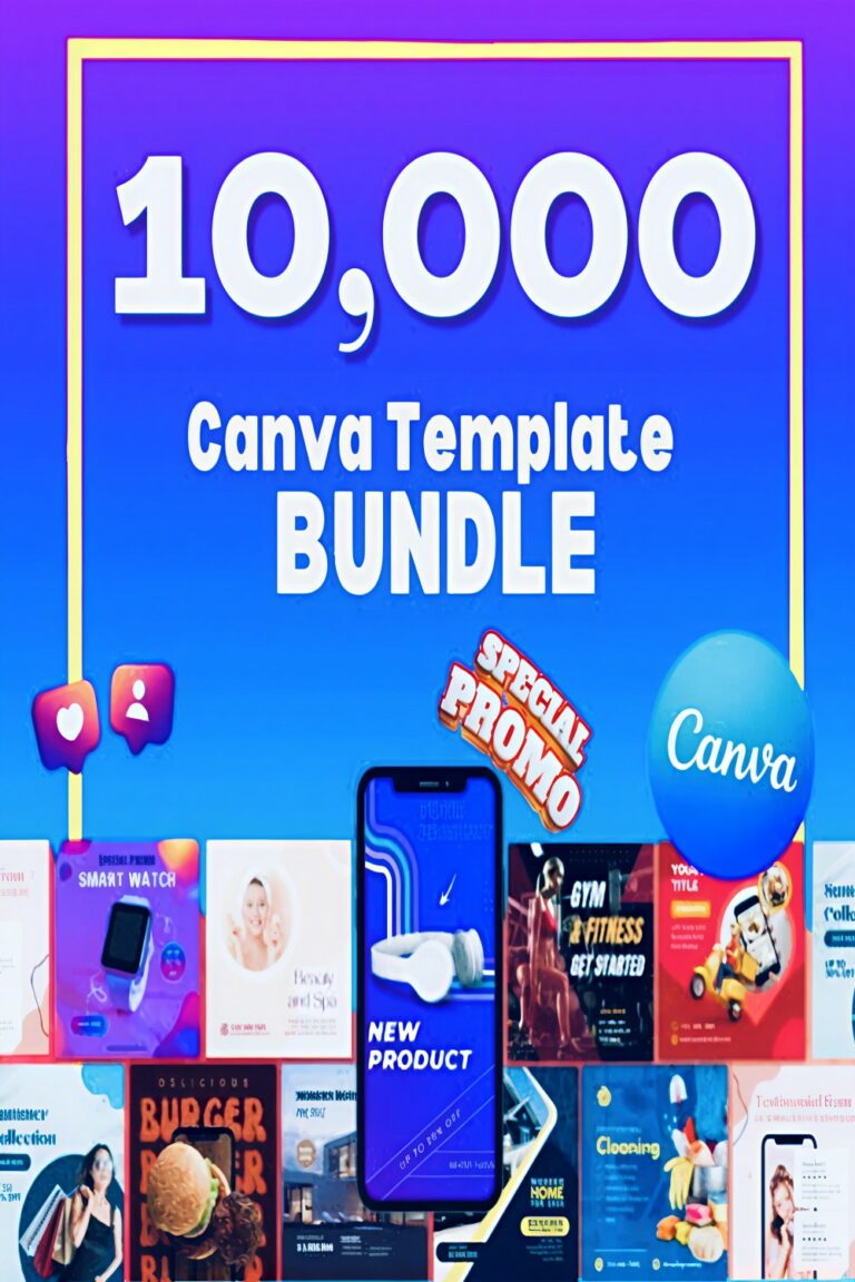 10,000 Mega Canva Template Bundle | High Quality Canva Template ...