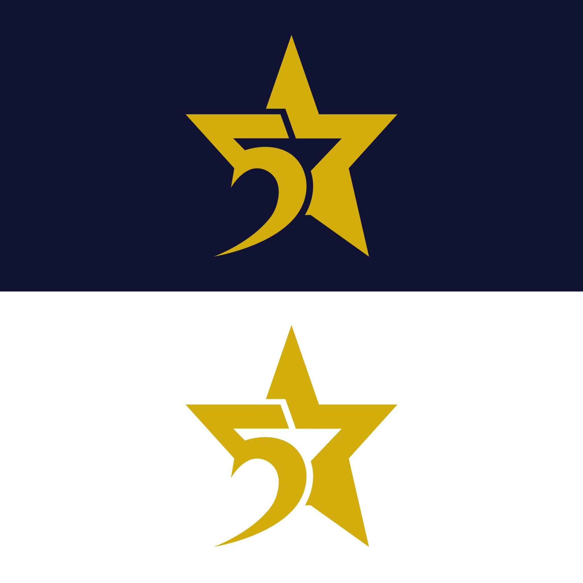 5Star and 7Star Logo Set Modern Star Number Badge Design - MasterBundles