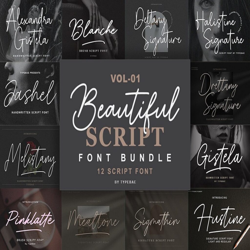 Beautiful Script Font Bundle Vol 1 - MasterBundles