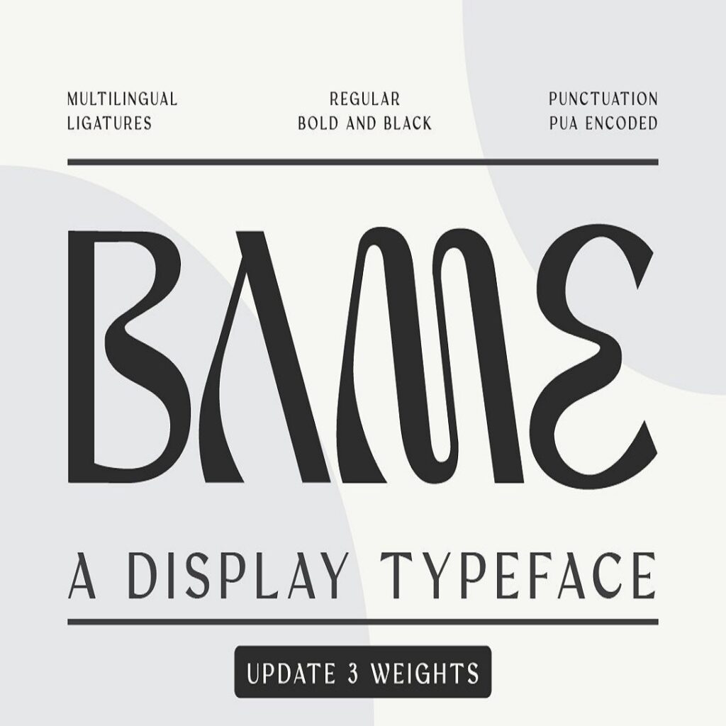 BAME Display Typeface - MasterBundles