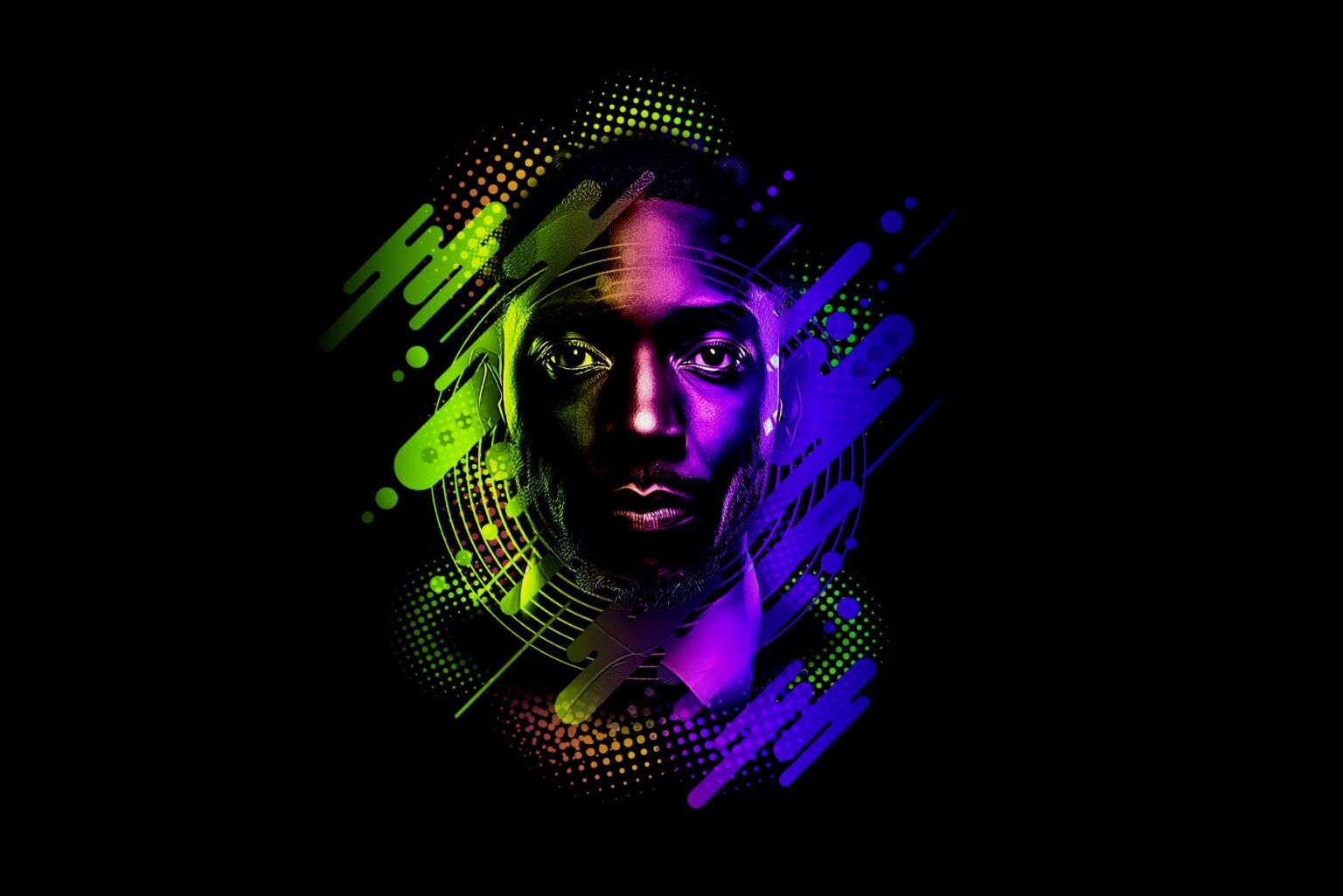 Abstract Portrait Photoshop Action - MasterBundles