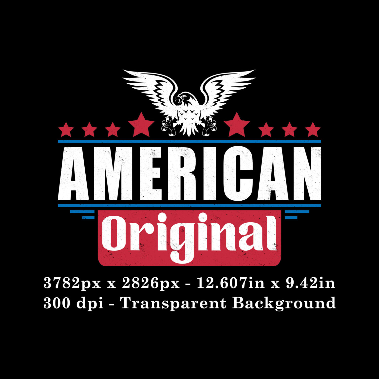 American Original - USA Red White & Blue - 4th Of July Patriotic Eagle ...