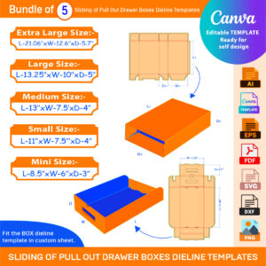 12 Macaron Window Box, Dieline Template - MasterBundles