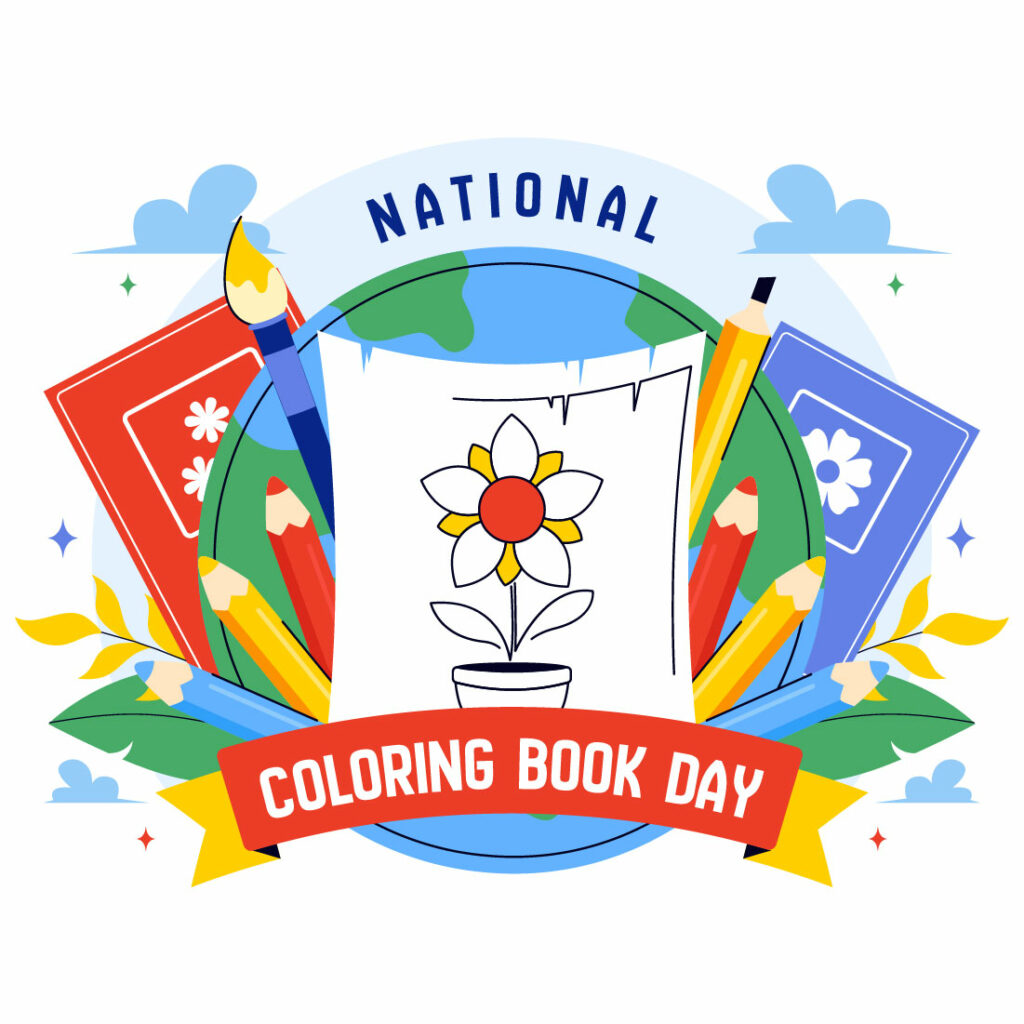 10 National Coloring Book Day Illustration - MasterBundles