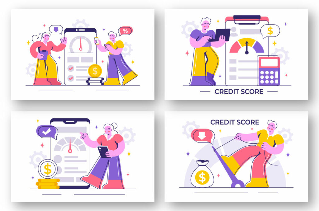 10 Credit Score Rating Illustration - MasterBundles