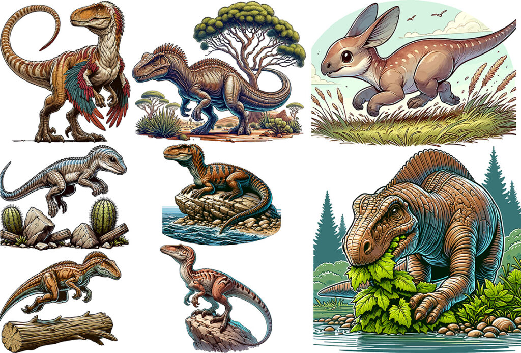 Dinosaures vector collections sets - MasterBundles