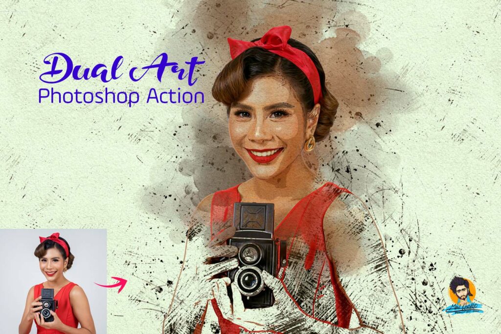 Dual Art Photoshop Action - MasterBundles
