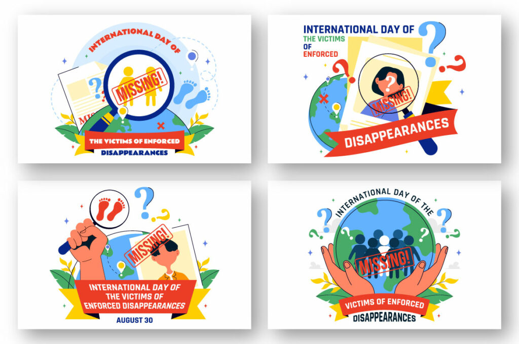 10 Victims of Enforced Disappearances Day Illustration - MasterBundles