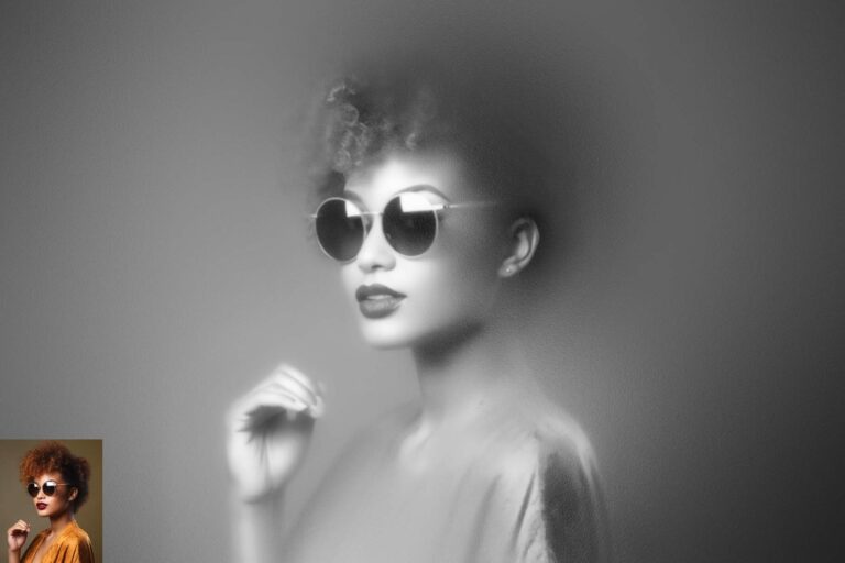 Glass Effect Photoshop Action - MasterBundles