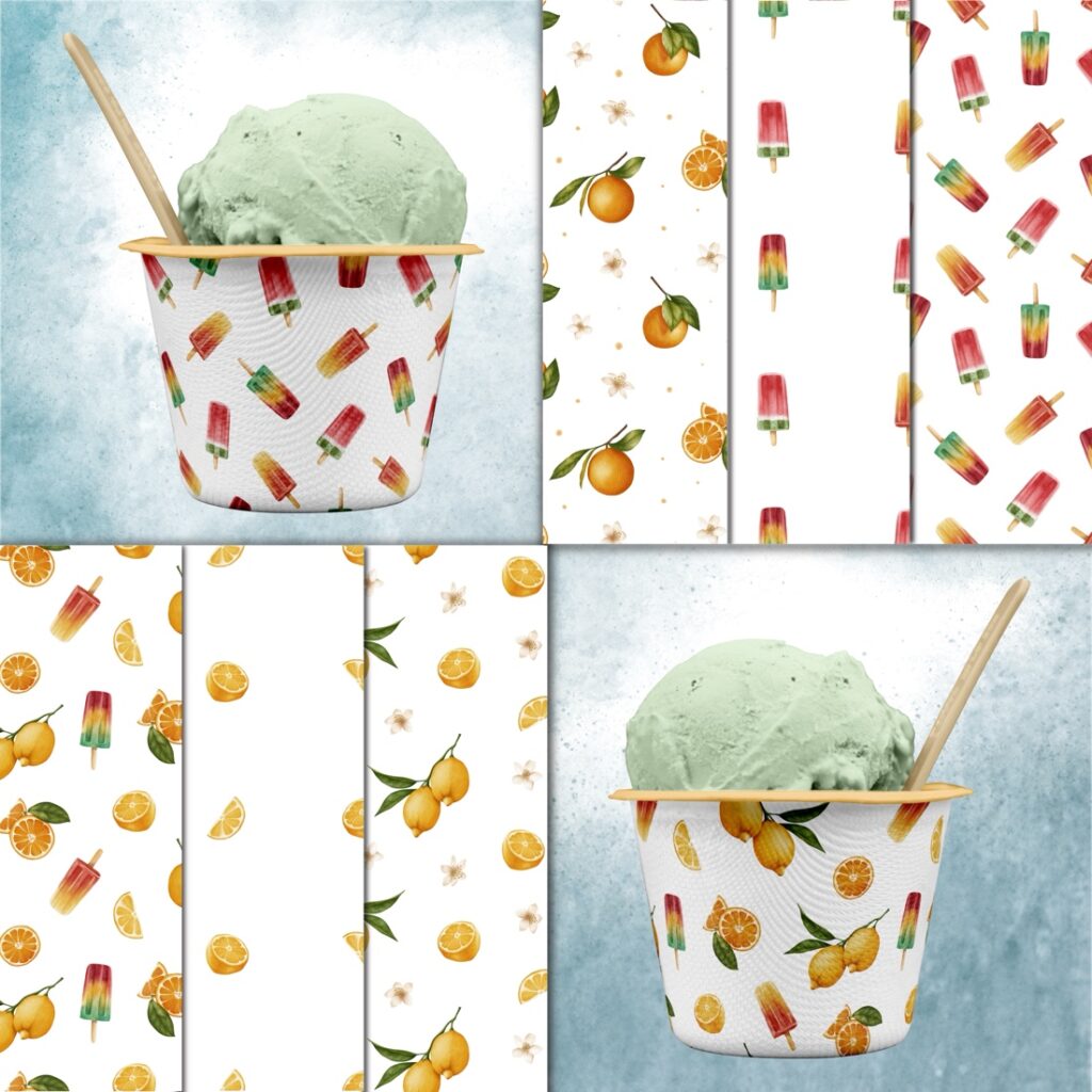 Tropical Patterns Collection + bonus mockup - MasterBundles