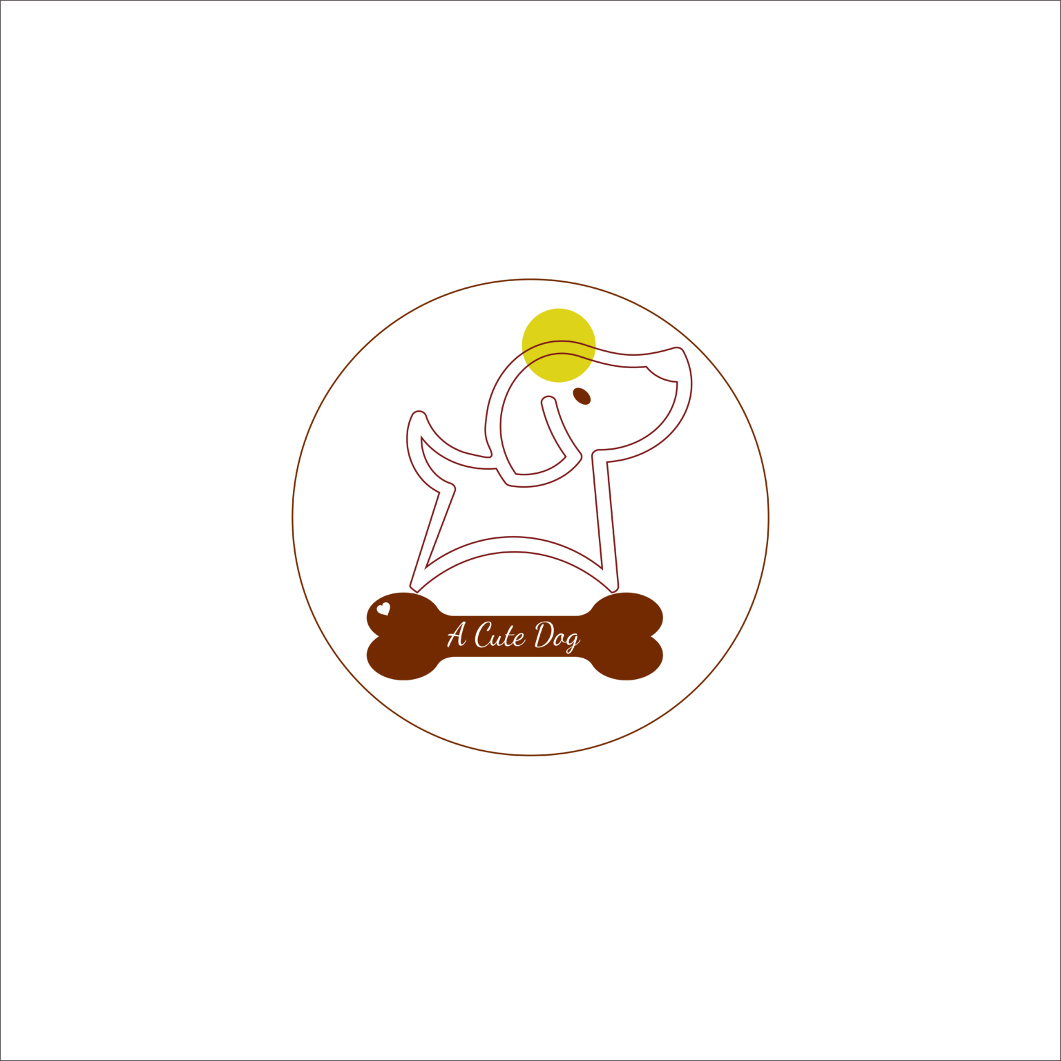 4 Dogs unique Minimal logos - MasterBundles