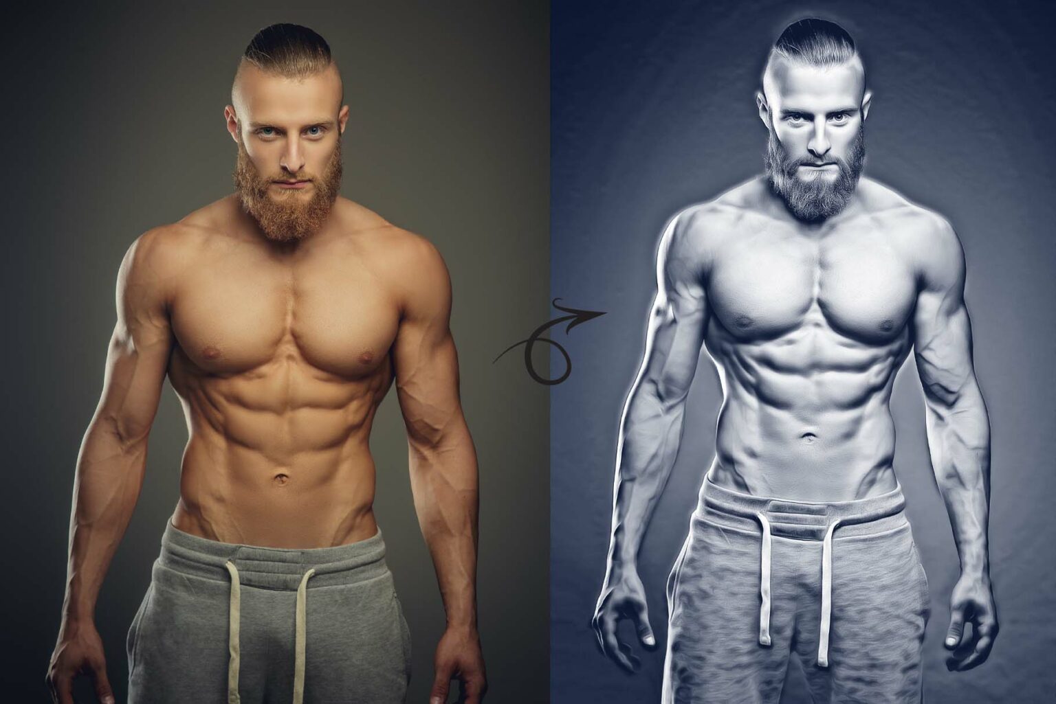 Modern Portrait Art Photoshop Action - MasterBundles
