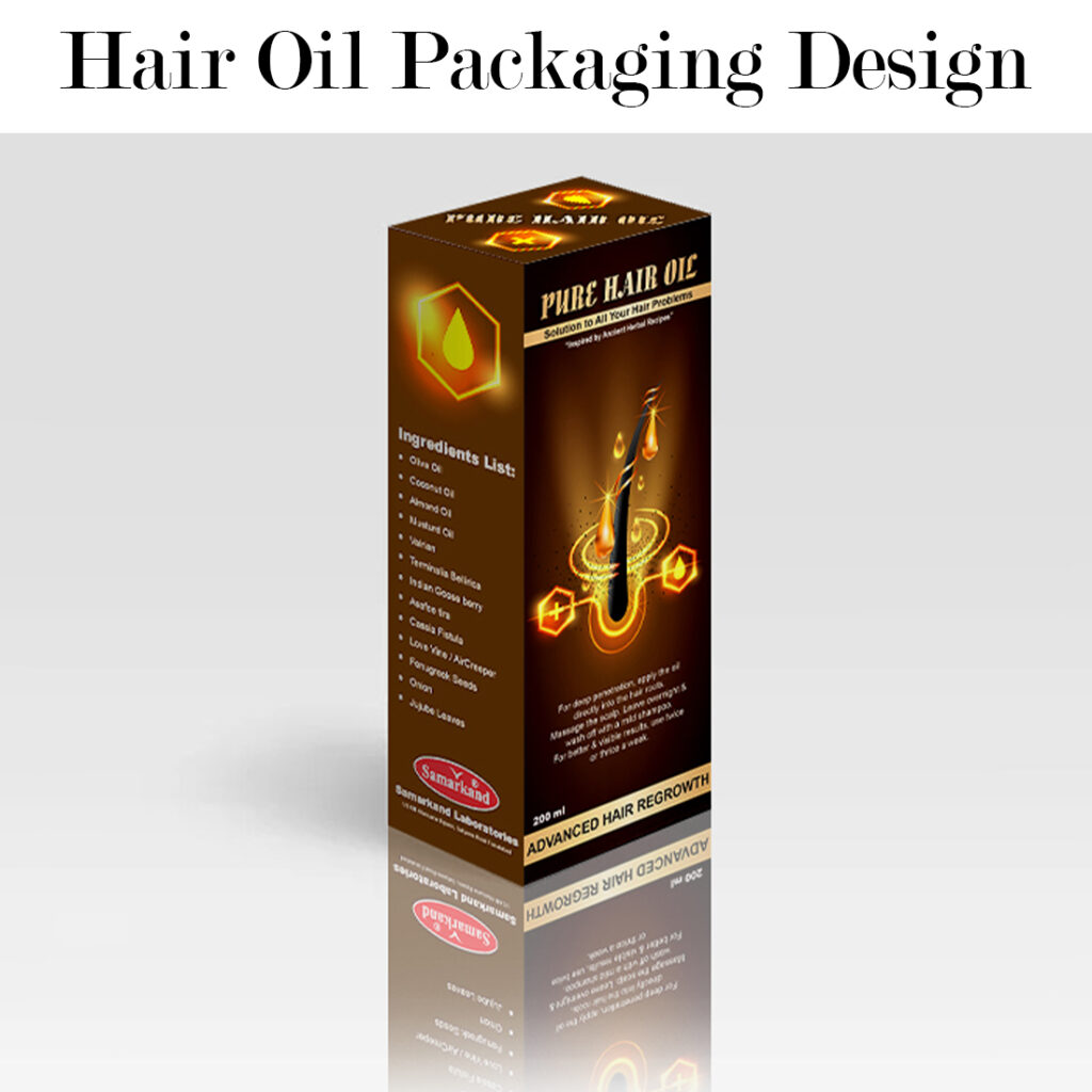 Herbal Hair Oil Packaging Design – Editable Label Template (PSD, AI ...