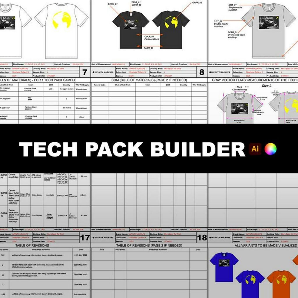 Apparel Tech Pack Builder - MasterBundles