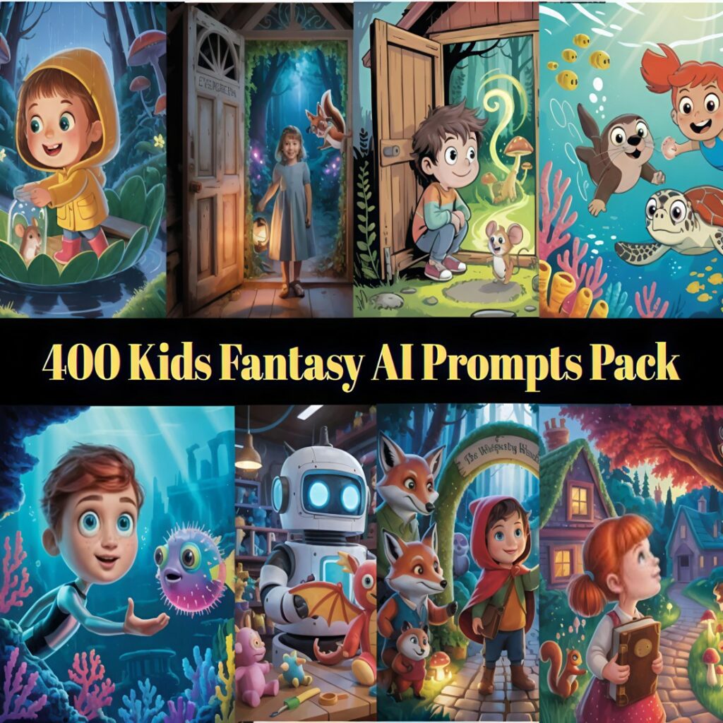 400 Kids Fantasy AI Prompts [PLR] Pack - MasterBundles