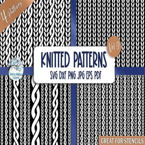 Knitted Pattern SVG Bundle Vol 2 Sweater Stitch Stencils - MasterBundles