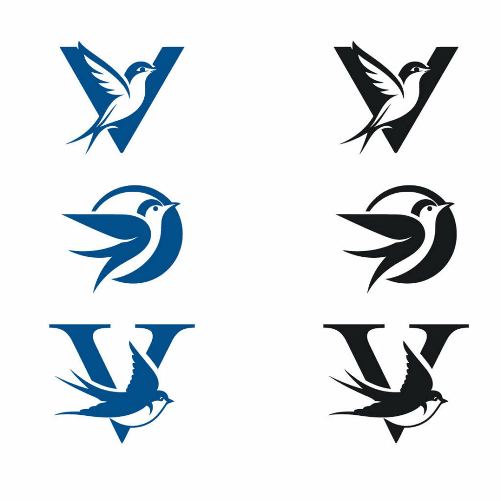 bird letters logo - MasterBundles