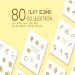80 Flat Icons Bundle Template - MasterBundles