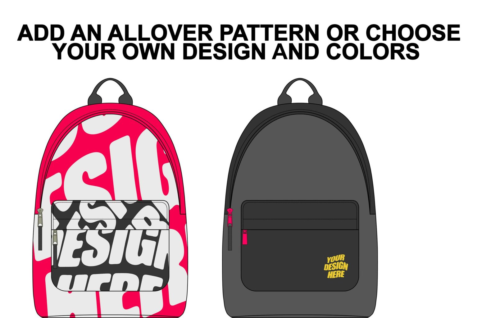 Backpack Vector Template Mockup - MasterBundles