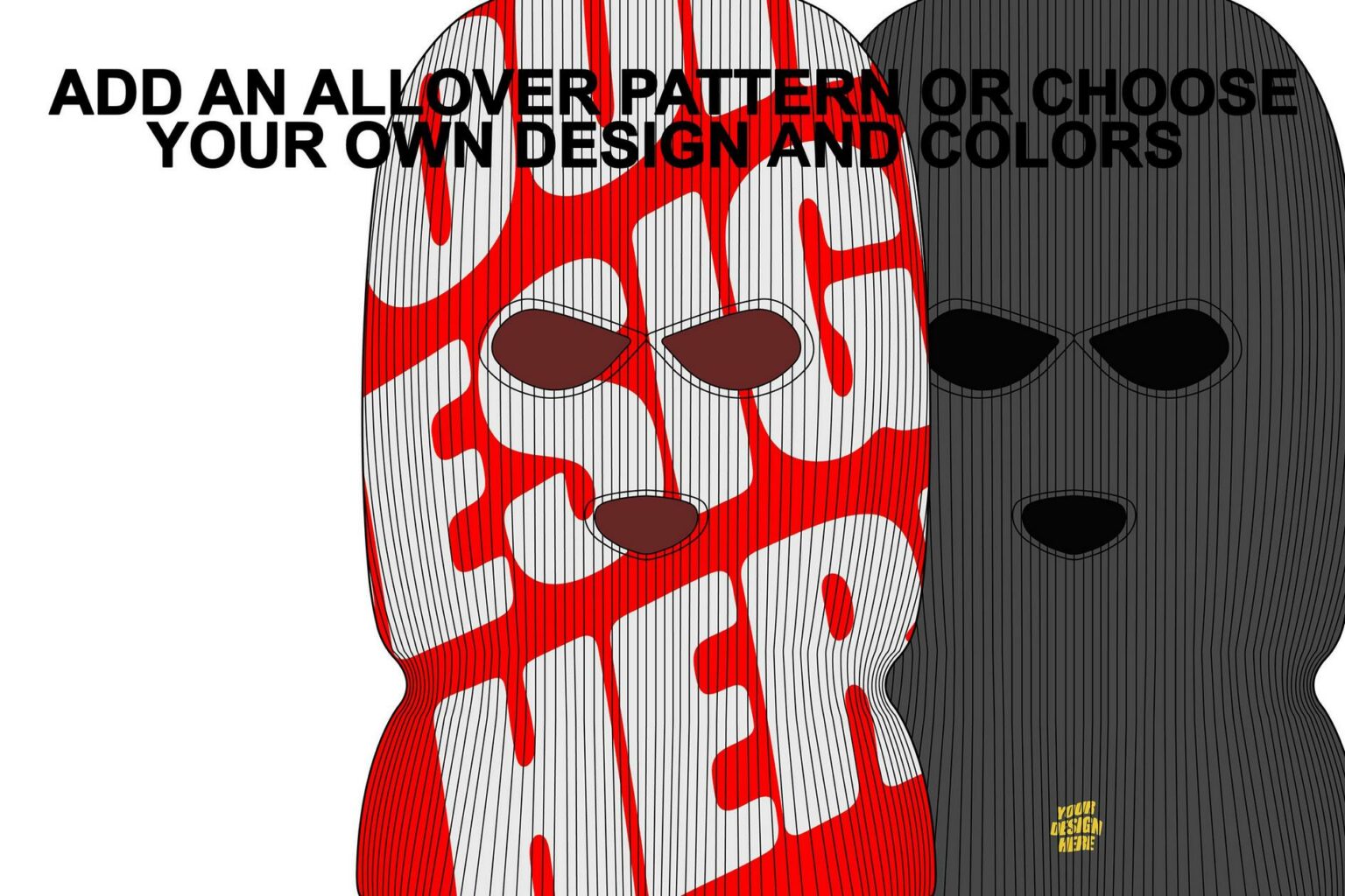 Balaclava Mask Vector Flat Mockup - MasterBundles