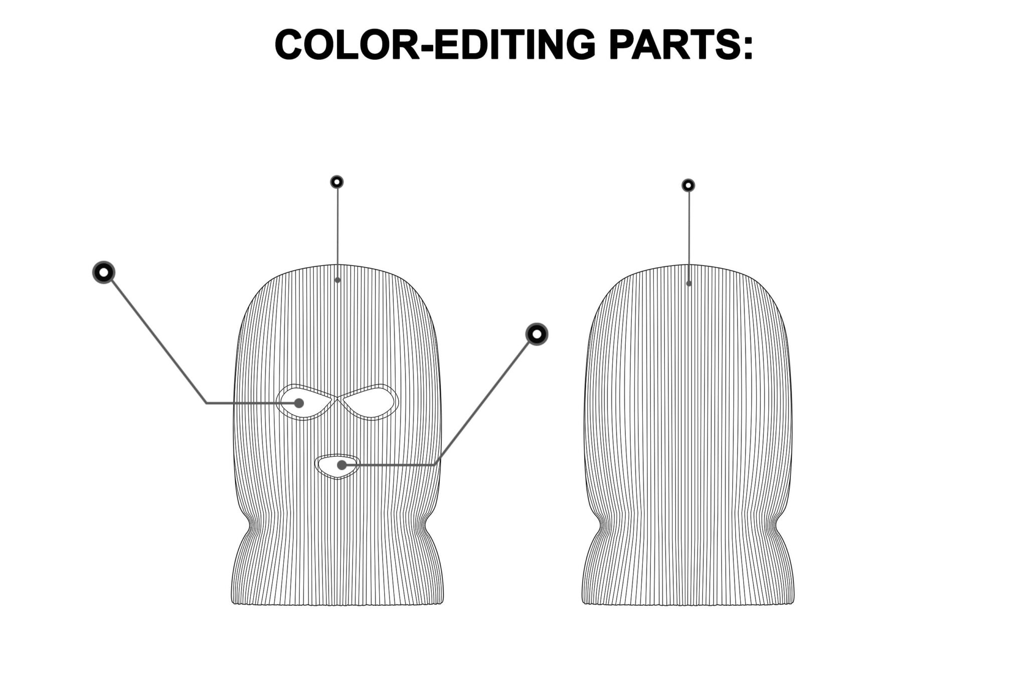 Balaclava Mask Vector Flat Mockup - MasterBundles