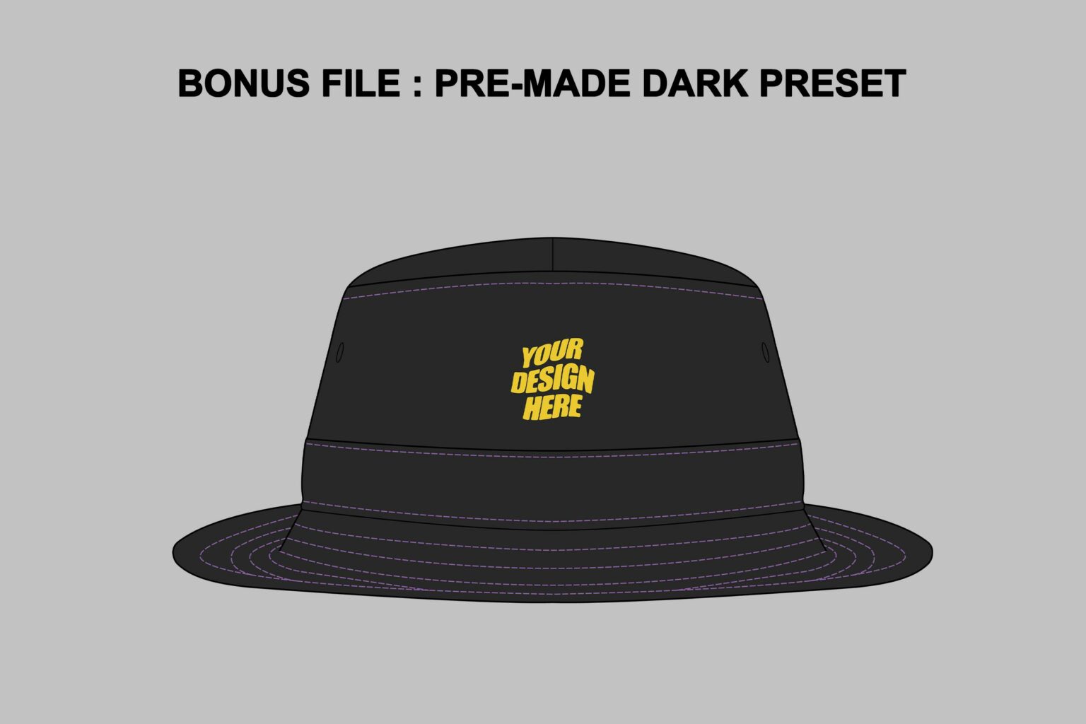 Bucket Hat Vector Mockup Template - MasterBundles