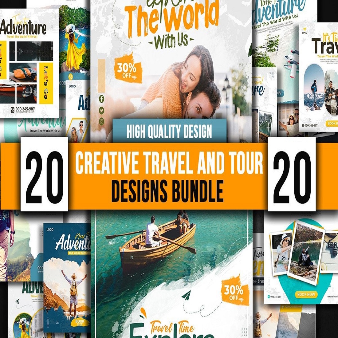 Creative Travel and Tour Post Designs Bundle - MasterBundles