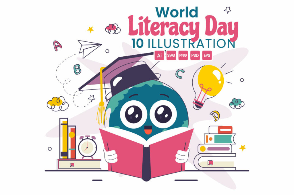 10 World Literacy Day Illustration - MasterBundles
