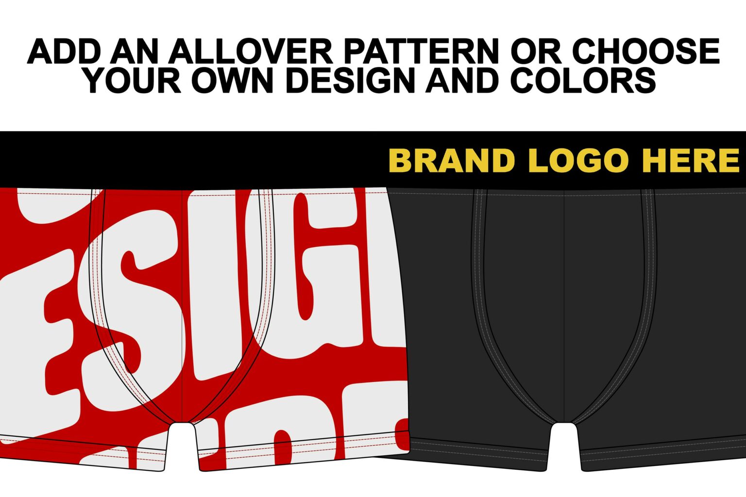 Man Boxers Flat Vector Mockup - MasterBundles