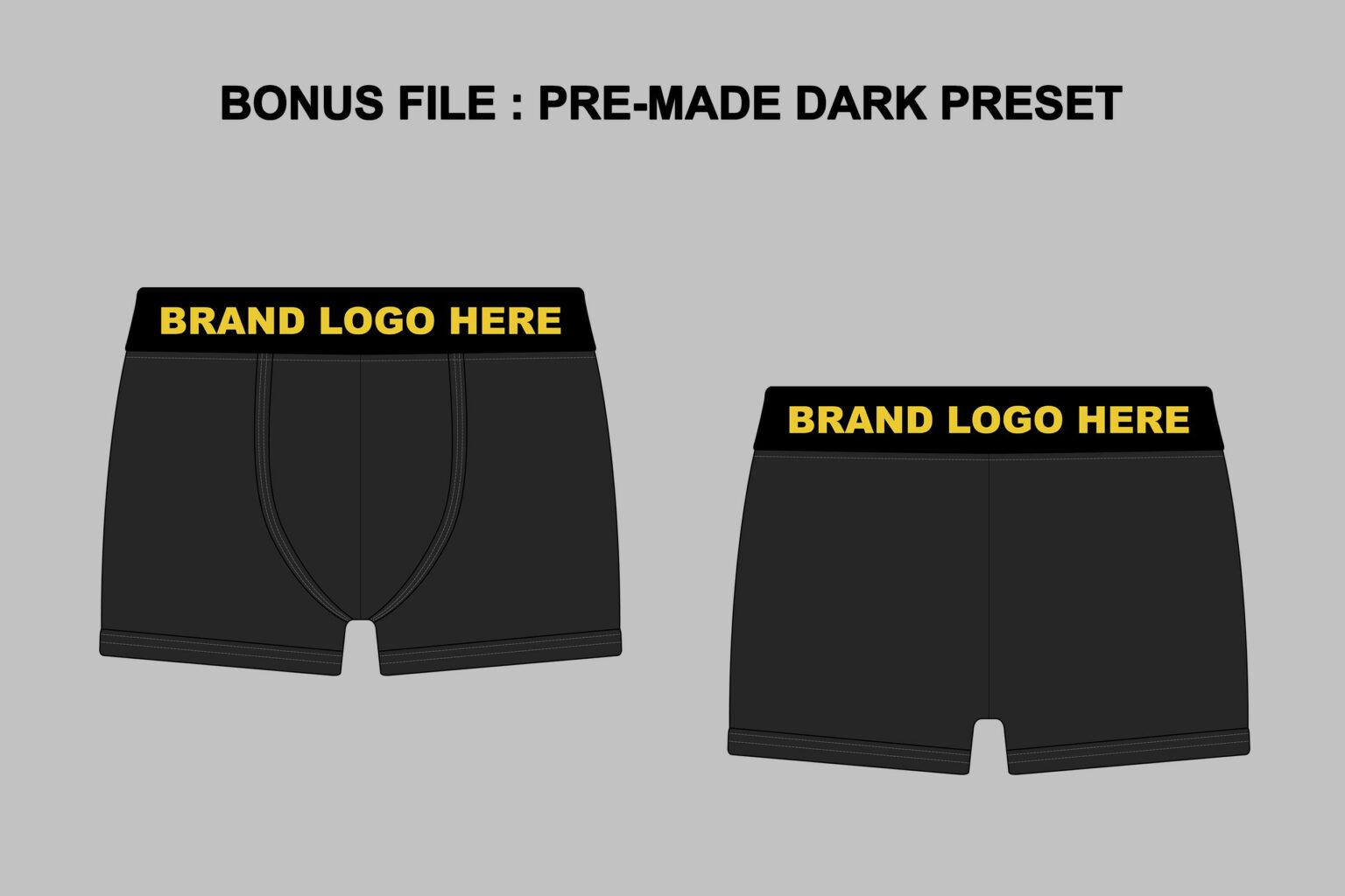 Man Boxers Flat Vector Mockup - MasterBundles