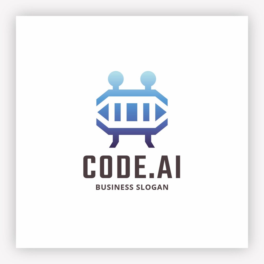 Code.ai Data Code Robot Logo - MasterBundles