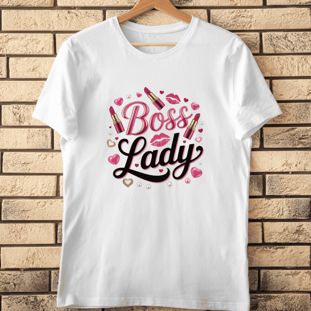 Glamorous Boss Lady T-Shirt Design - MasterBundles