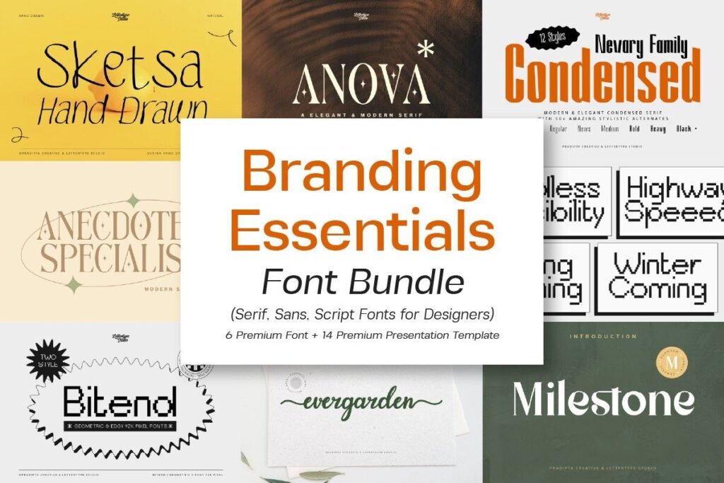 Modern Serif, Script & Sans Font Bundle - MasterBundles