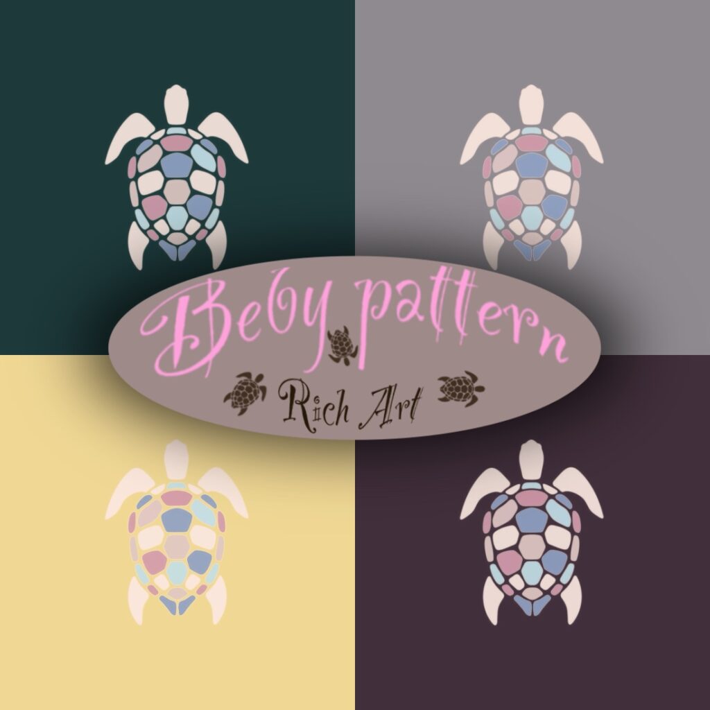 Pastel Sea Turtle Clipart – Cute Ocean Animal Design for Kids Decor ...