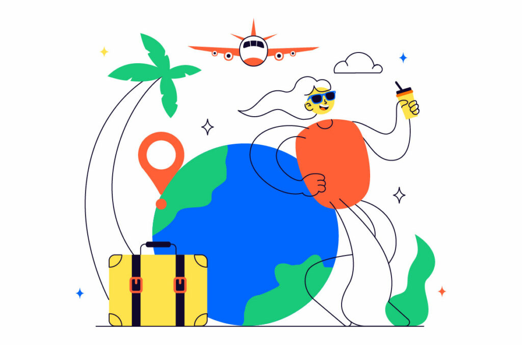 10 Solo Travel Vector Illustration - MasterBundles